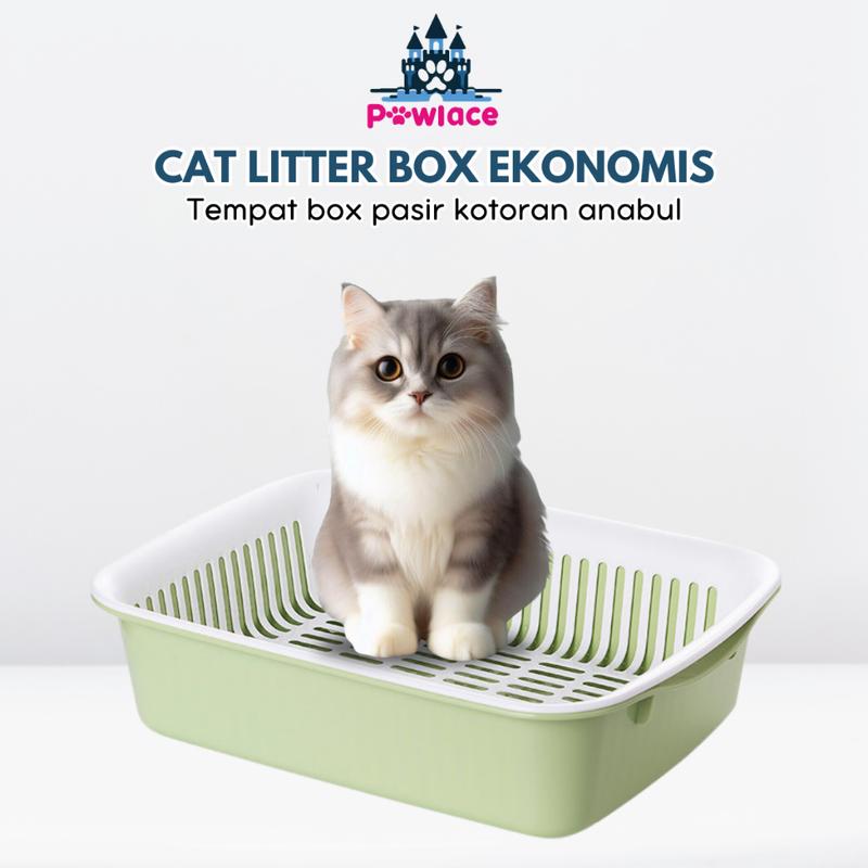 Litter Box Kucing Design Terbuka Free Saringan Poop Bak Toilet Pasir ...