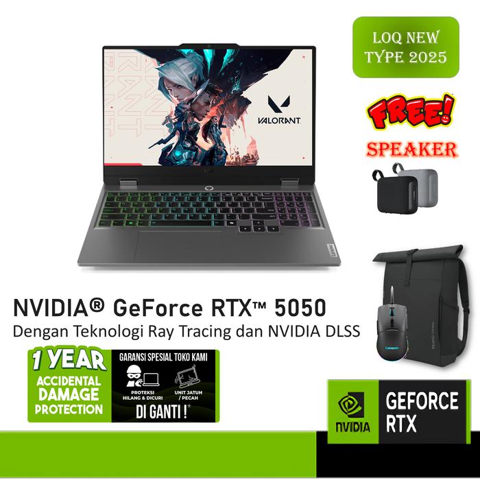 Promo LENOVO LOQ 15 GeForce RTX 5050 - i5 13450HX RAM 12GB 512GB SSD ...