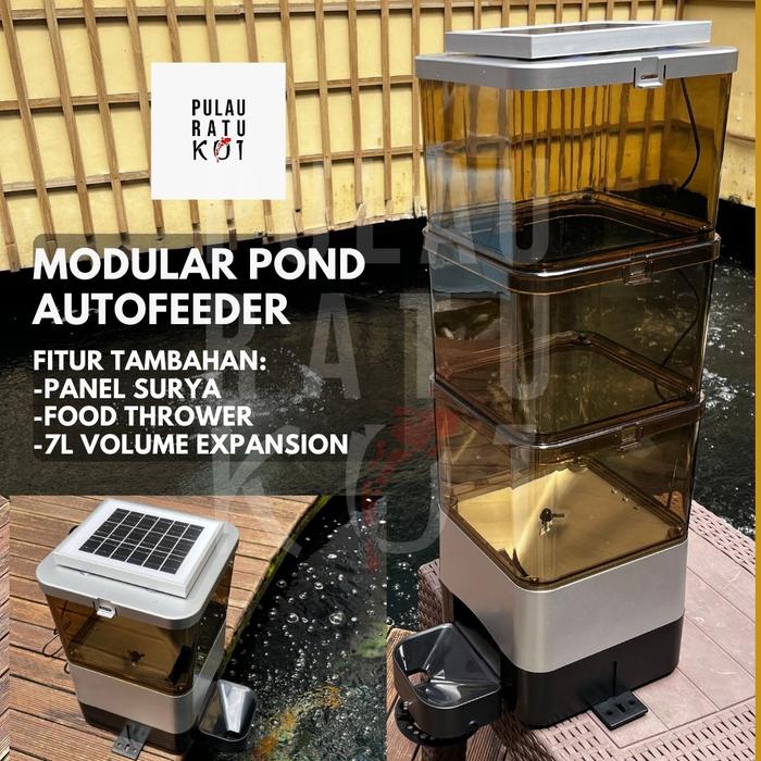 Jual Modular Smart Pond 7L Solar Power Autofeeder | Pulau Ratu Koi | 7L ...