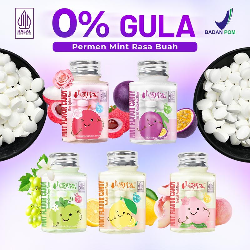 Permen Mint Bebas Gula + Vit C dan Sea Salt Halal BPOM Candy - Shop | Tokopedia