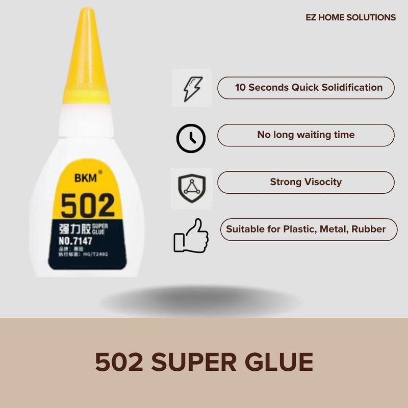 [READY STOCK] 502 Super Glue | Strong Fast Dry Adhesive for Plastic ...