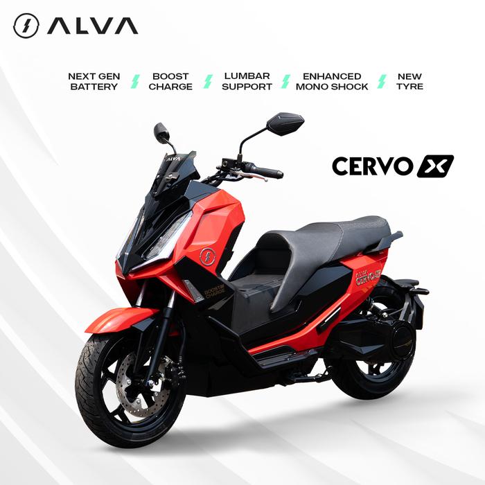 Promo ALVA - ALVA CERVO X Sepeda Motor Listrik 1 Baterai - Rocket Red ...