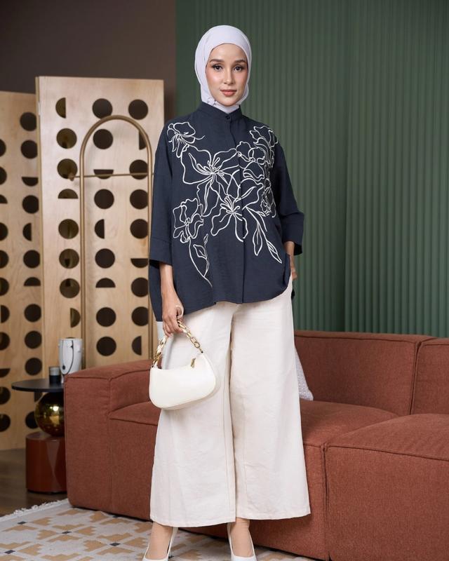 [BAJU SAHAJA] Blaus Awraa Sulaman Baldu [TOP ONLY] Awraa Embroidery ...