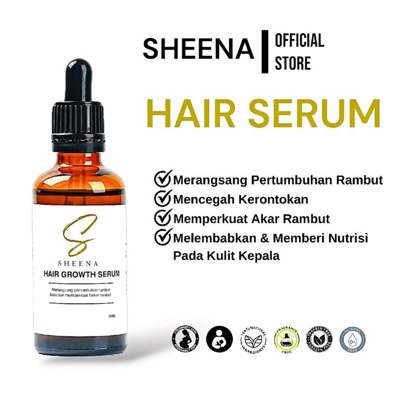 SHEENA HAIR GROWTH SERUM MINYAK PENUMBUH & MELEBATKAN RAMBUT RONTOK ...