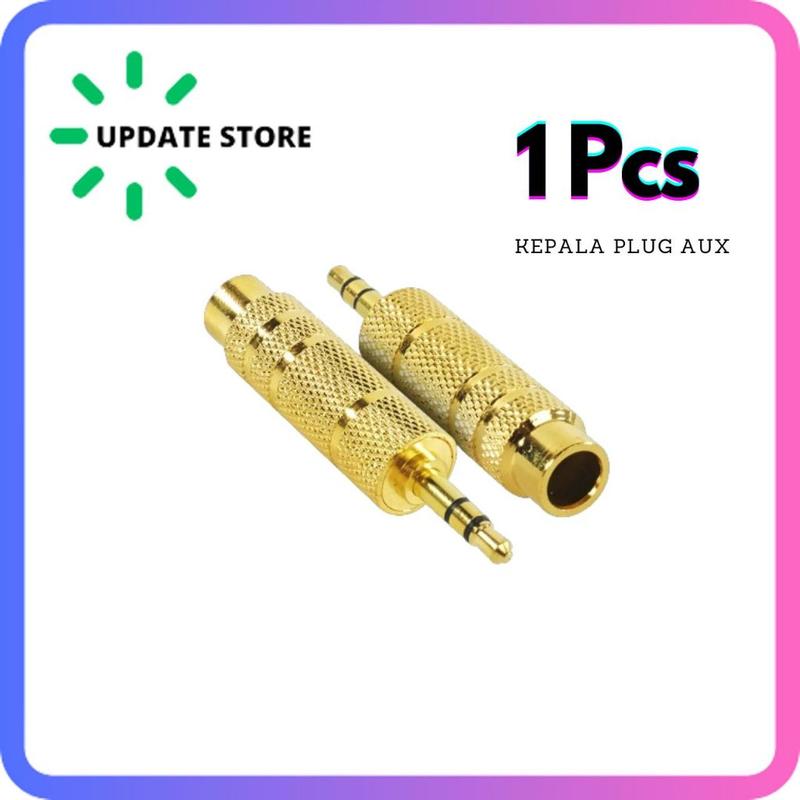 Kepala Plug AUX 3.5mm Male to 6.35mm Female Connector Head - - Shop ...
