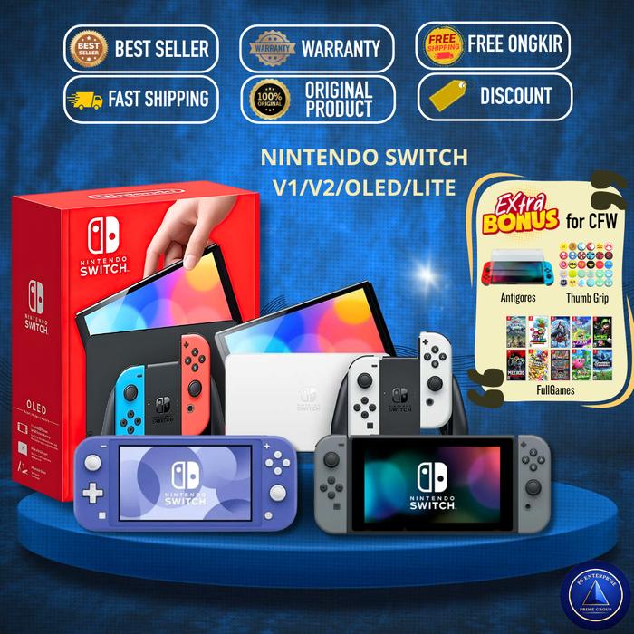 Jual Nintendo Switch V1 V2 OLED LITE Model NEW R NEW TAB ONLY FULLSET ...