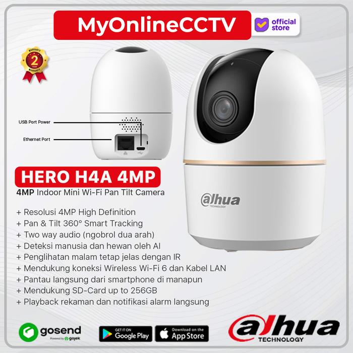 Promo Dahua Hero A1 4MP 5MP H4A H5A IP Camera Wireless Pan & Tilt 360 ...
