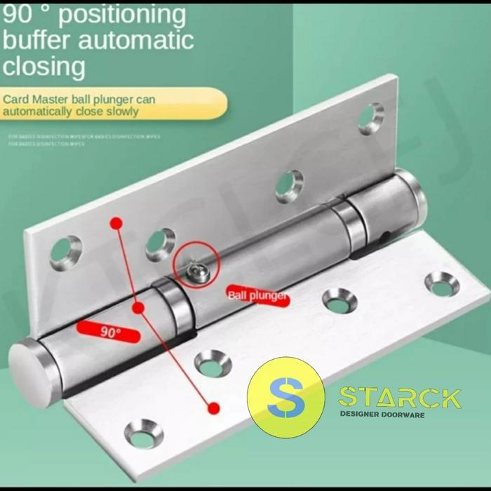 Engsel per door closer stainless steel 4" tebal 3mm - stainless steel ...