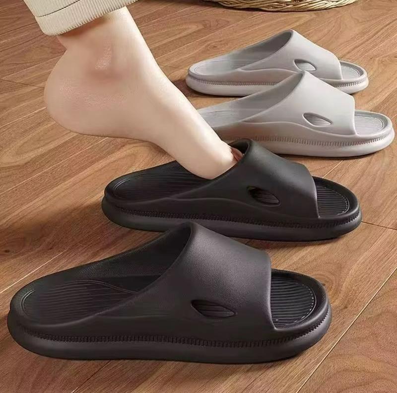 SANDAL KARET PRIA HITAM FULL PUTIH SLIPPERS POLOS SANDAL SLOP PRIA ...