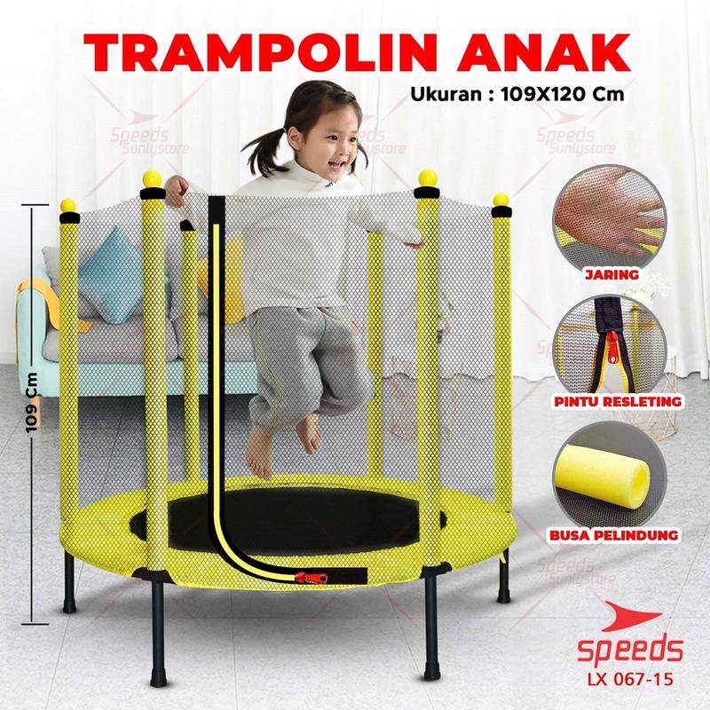 SPEEDS Trampolin Anak 48inch Trampoline Lompat Jump Mainan Anak - Shop ...