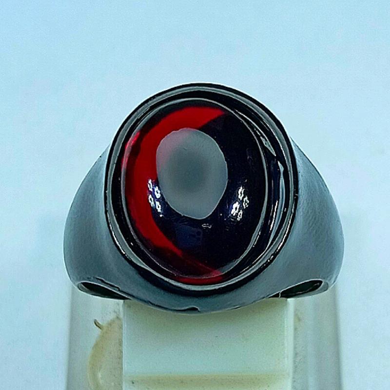 cincin pria batu merah siam ring hitam - Shop | Tokopedia