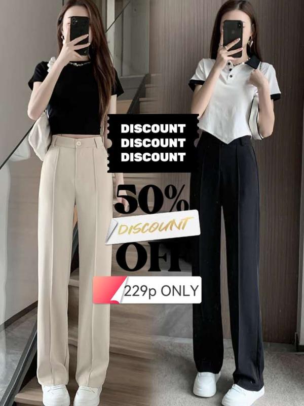 Kinwoo High Waist Suit Pants for Women, 24-34 Waist Elastic Waist ...