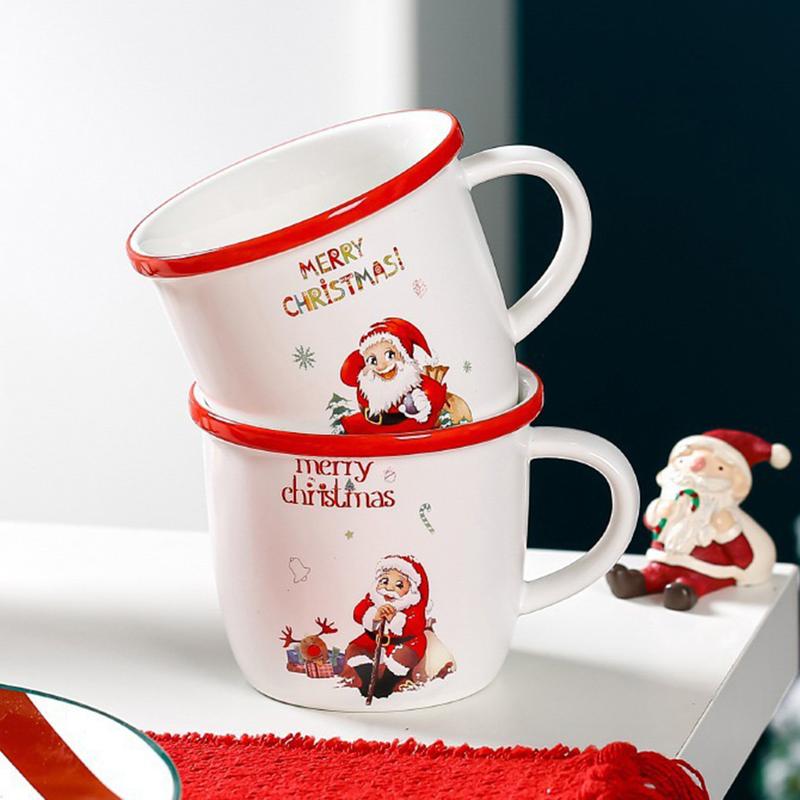Ceramic coffee cups, cartoon Santa Claus mugs, creative 350m - TikTok ...