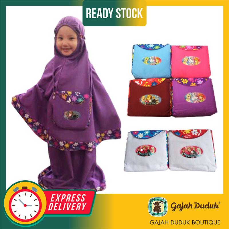 Telekung Budak Cotton Frozen Bunga Kecil Besar (1 - 9 Tahun) - TikTok ...