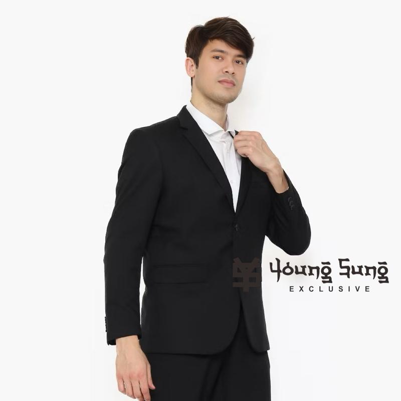 Youngsung - Jas Pria Hitam Formal Slim Fit Wisuda Kantor Blazer - Shop ...