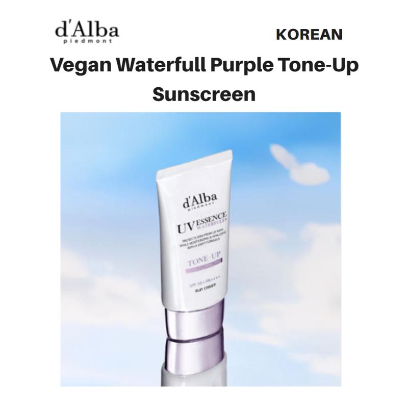 [d'Alba Official] Waterfull Purple Tone-up Sunscreen 50ml, Vegan, SPF ...