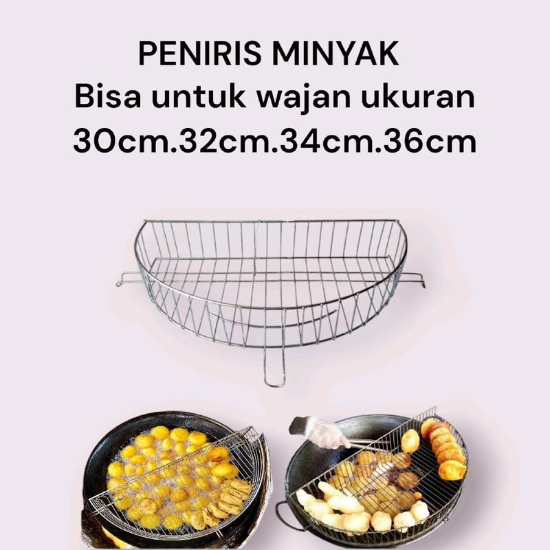 Alat Peniris Minyak untuk Wajan Ukuran 30cm-36cm dari Saringan Minyak ...