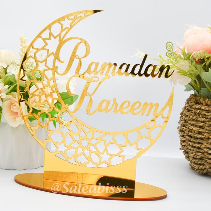 Promo Pajangan Ramadhan Kareem / Topper Akrilik Idul Fitri / Hiasan ...