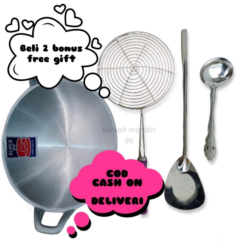 kuali set siap pakai kuali+sodet+serok+irus+japit Kitchenware sutil ...
