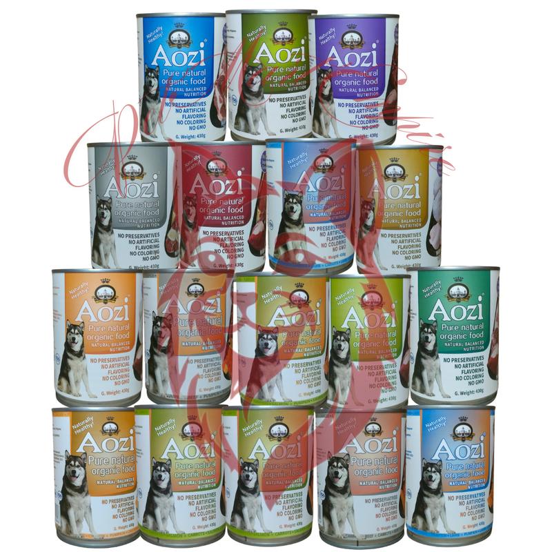 Aozi Organic Wet Dog Food Can 430g - Natural & Balanced Nutrition ...