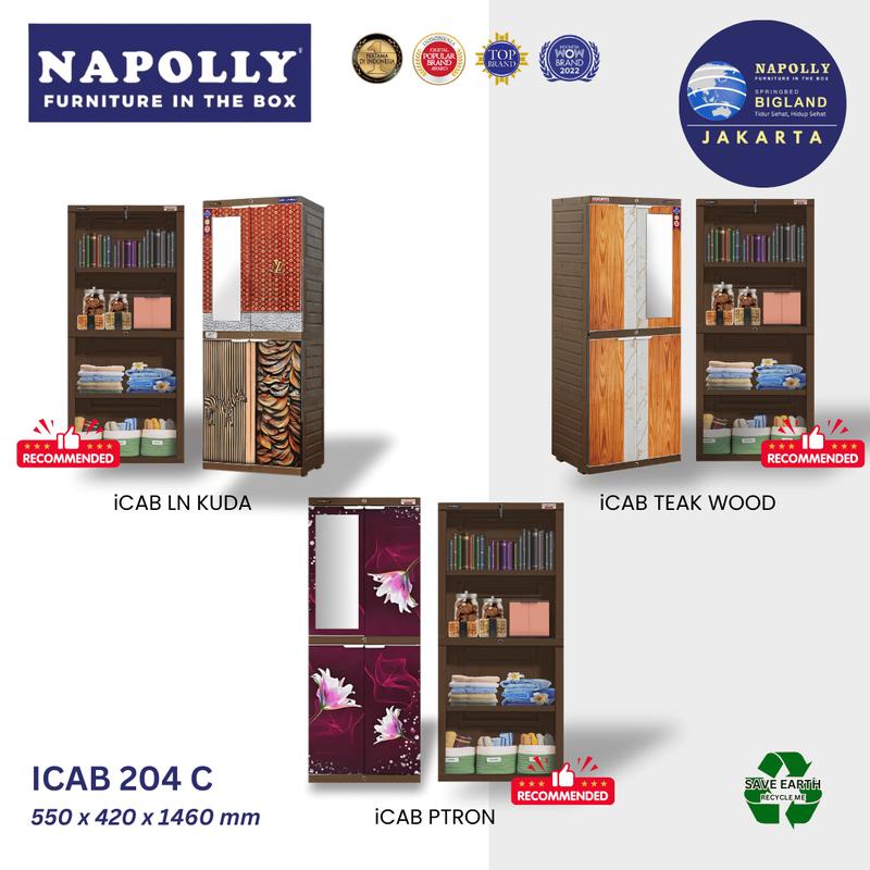Napolly iCAB-204 C - Lemari Serbaguna Cermin - Lemari 2 Pintu - Shop ...