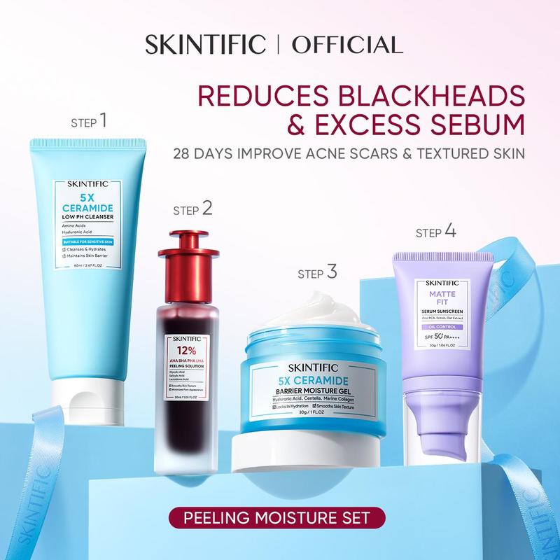 SKINTIFIC 4pcs -Peeling Solution - AHA BHA PHA LHA Peeling Solution ...