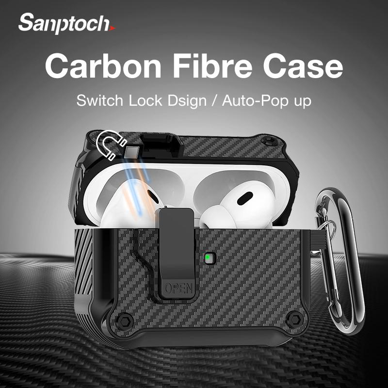 Sanptoch Carbon Fiber Lock Clip Airpods Case For Airpods Pro - TikTok ...
