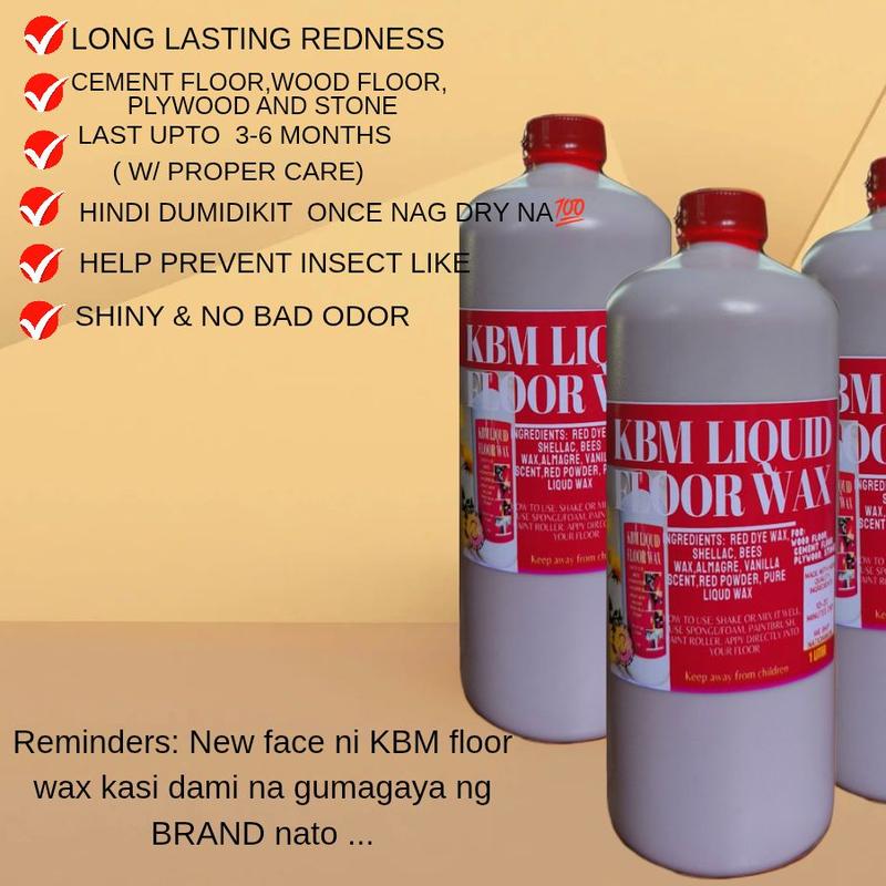 KBM LIQUID FLOOR WAX 99% PURE 1L use SPONGE or bb roller onl - TikTok ...