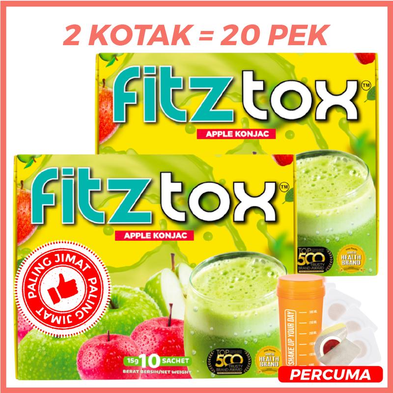 FITZTOX Minuman Epal Konjac - 2 Kotak (20 PEK) - TikTok Shop Malaysia