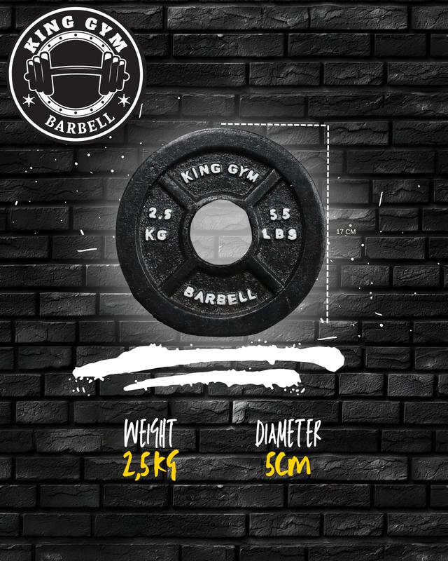 KING GYM BARBELL (2,5KG) Plate Barbell Beban Besi Dumbell Barbell ...