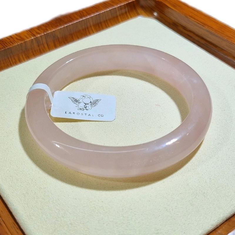 Rose Quartz Bangle Size 52 to 63 - TikTok Shop Singapore