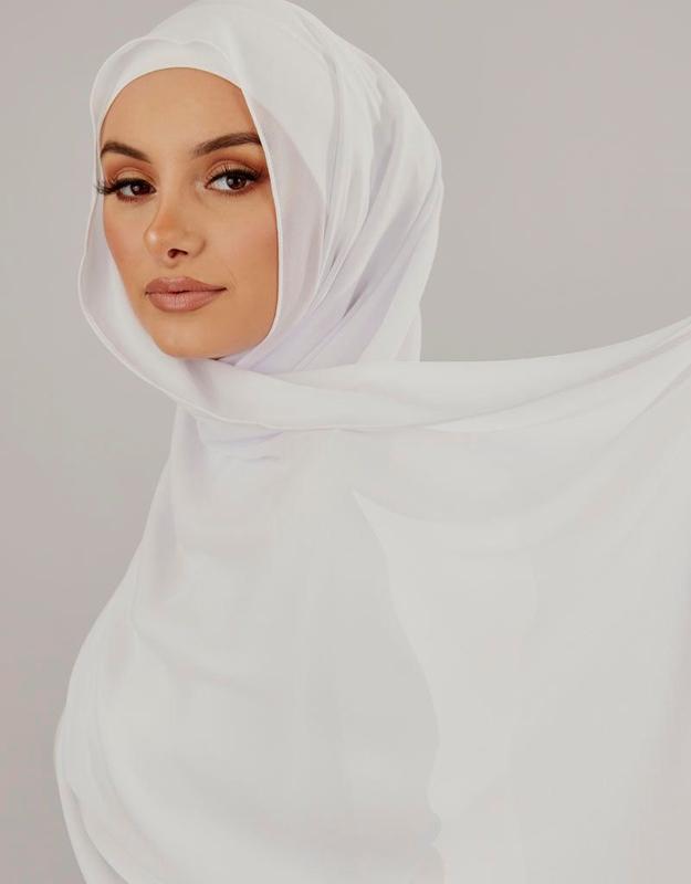 SHAWL HEAVY CHIFFON OFF WHITE Scarves - TikTok Shop Malaysia