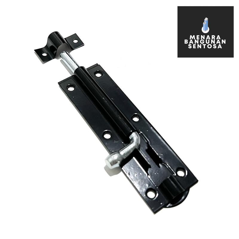 Grendel Hitam 5 Inch Double Plat - Gerendel Selot Pintu Kotak Bulat ...