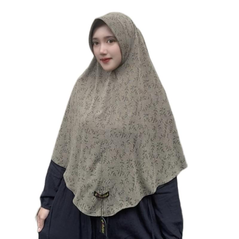 Hijab Bergo Pad Antem Motif Knit Premium XL | Hijab Instan Knit - Shop ...