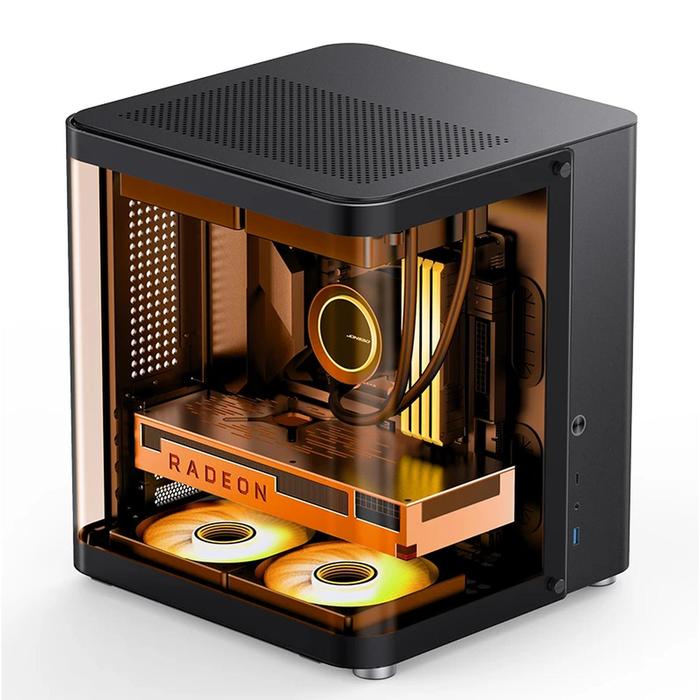 Promo JONSBO TK-1 MATX ITX SFX Type C Panoramic Gaming PC Case - BLACK ...