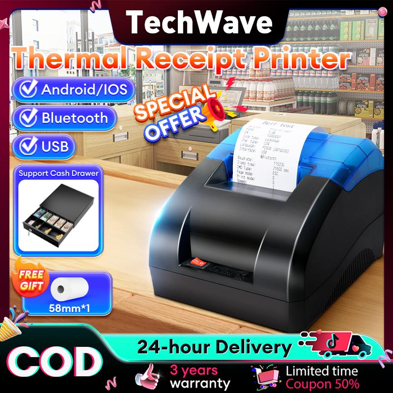 Thermal printer Bluetooth Handheld Portable POS System Receipt - TikTok ...