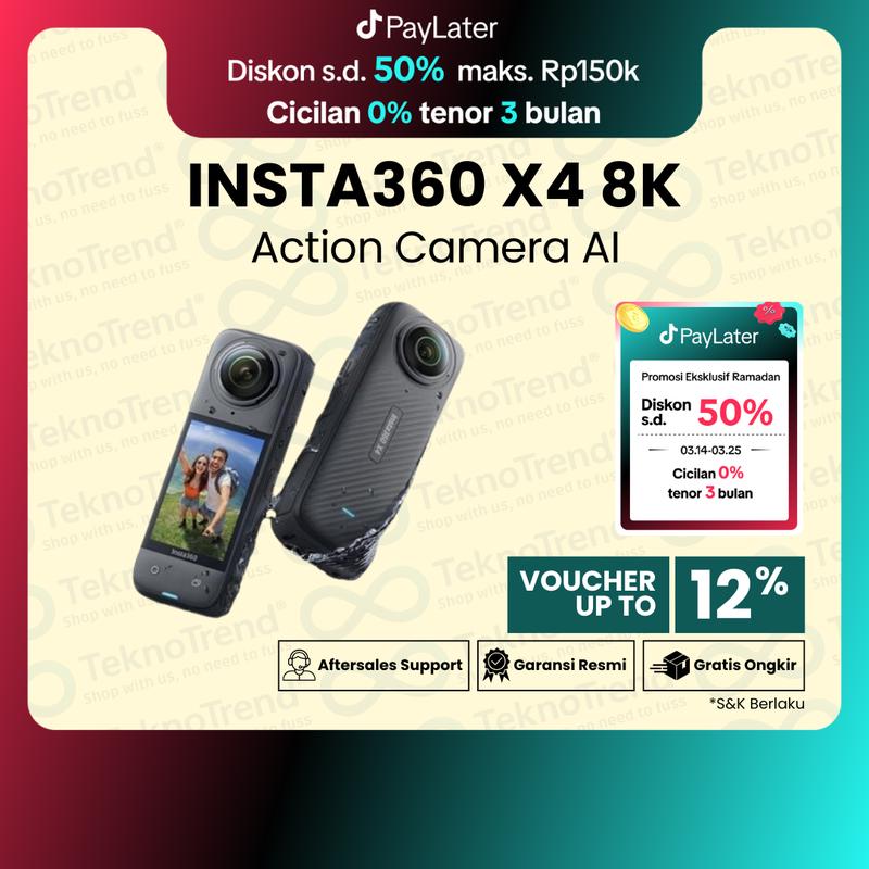 Insta360 X4 8K Action Camera AI Insta 360 X 4 A.I Garansi Resmi - Shop | Tokopedia