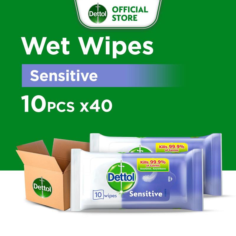 1 Carton Dettol Antibacterial Sensitive Wet Wipes 10s (Kills - TikTok ...
