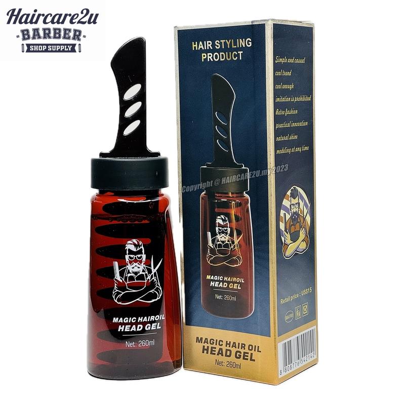 260ml Korean Magic Hair Oil Hairstyle Head Gel with Pomade Comb ...