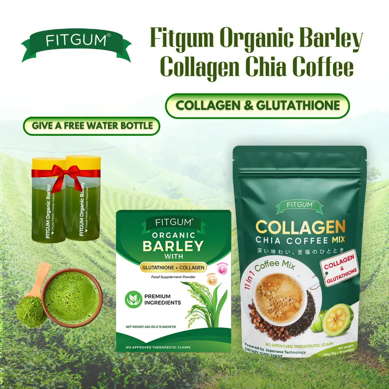 [FDA Approved] FITGUM Barley Powder Organic 50x Glutathione Collagen ...