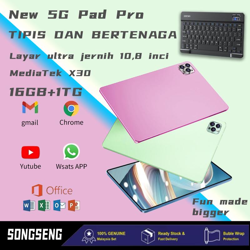 [100% asal] 10.8 inci Android 12.0 tablet [16GB RAM 1TB ROM] - TikTok ...