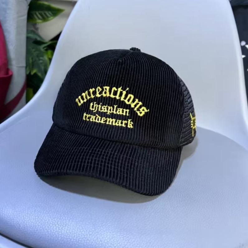 Thisplan Topi Trucker Bahan Corduroy Jaring Logo Unreaction Gaya Unik ...