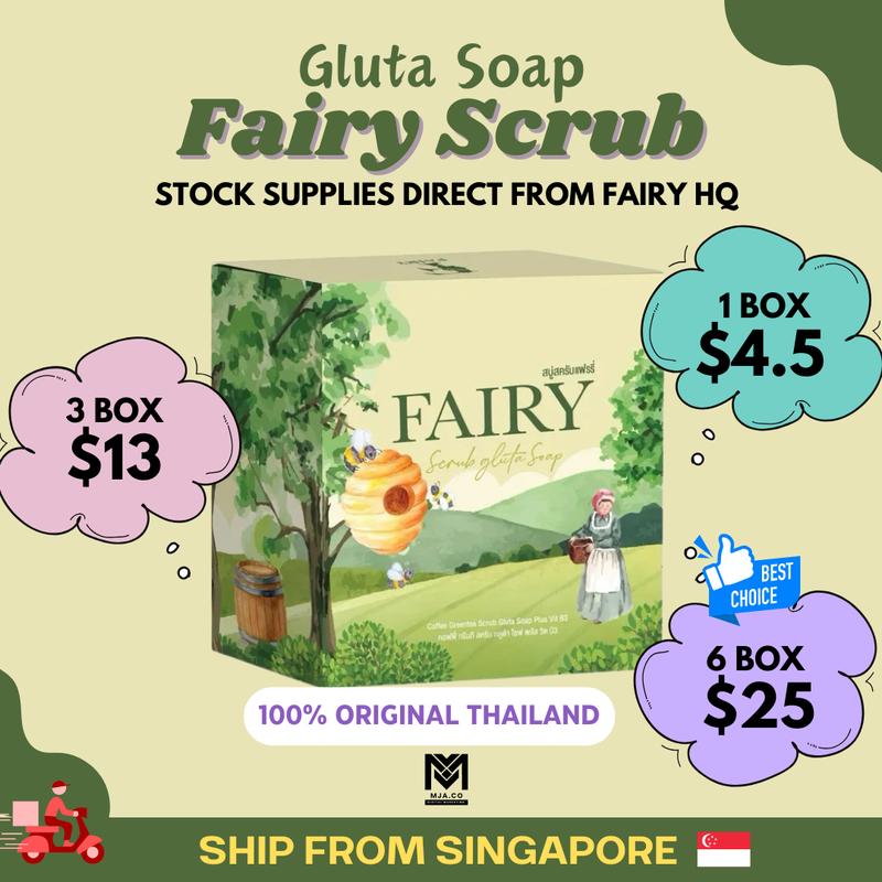 [SGSELLER] FAIRY SCRUB GLUTA SOAP Glutathione Whitening Scrub Body ...