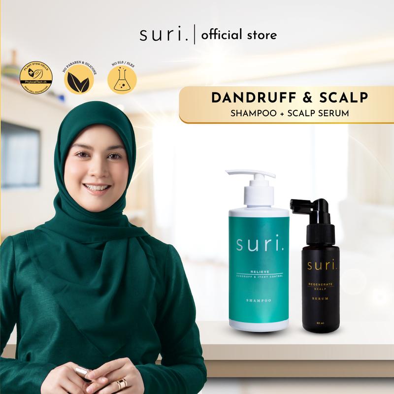 Suri Relieve Dandruff & Itchy Control Shampoo + Scalp Serum (Tonic ...