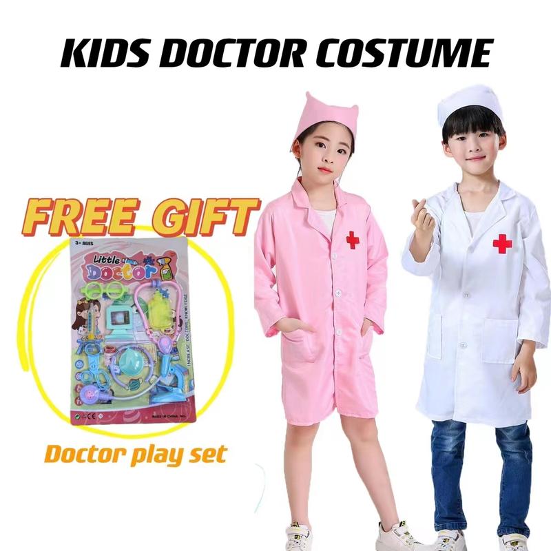 Pretend Play Costumes Role Play Dress Baju Doktor Doctor Costume ...