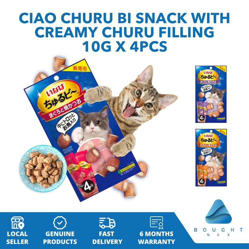 Ciao Churu Bi Snack With Creamy Churu Filling 10g X 3pcs / 4pcs - TikTok Shop Singapore