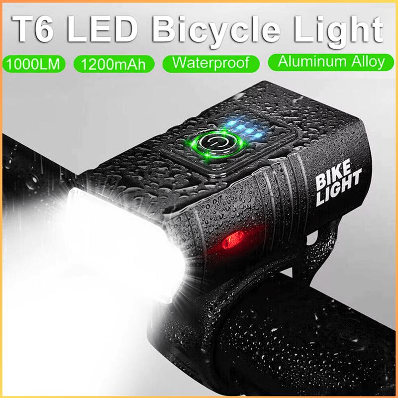 COD BIKEONO Lampu Depan Sepeda LED Super Terang T6 USB Rechargeable ...
