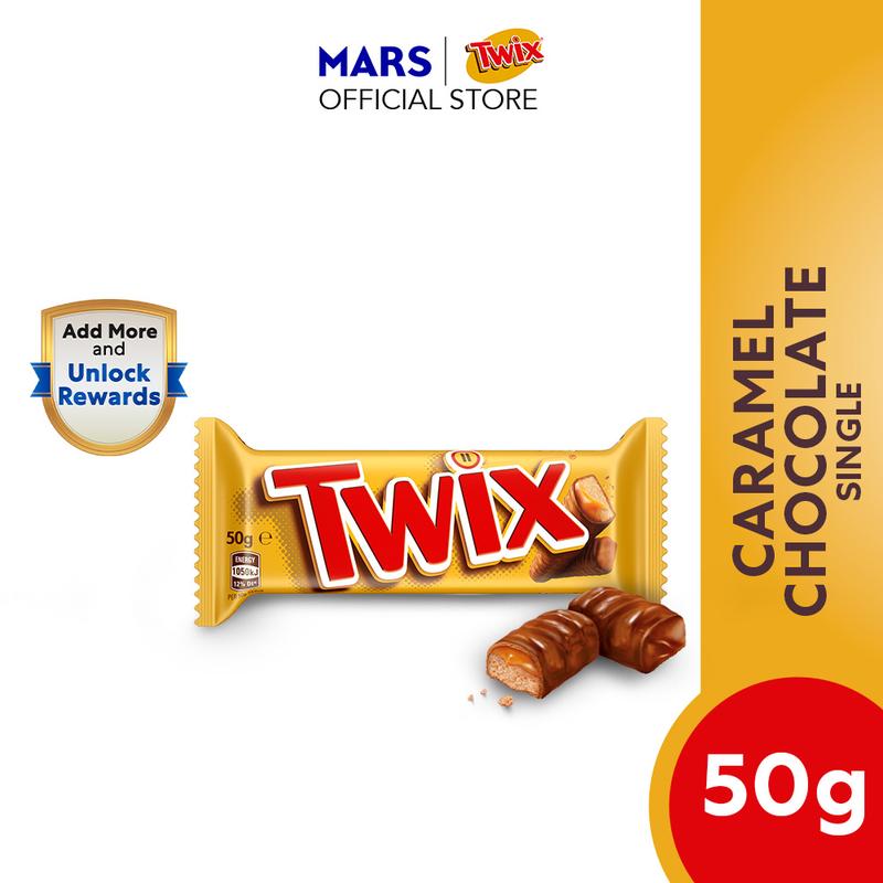 TWIX Caramel Chocolate Single 50g [Snack/Chocolate/Party] - TikTok Shop ...