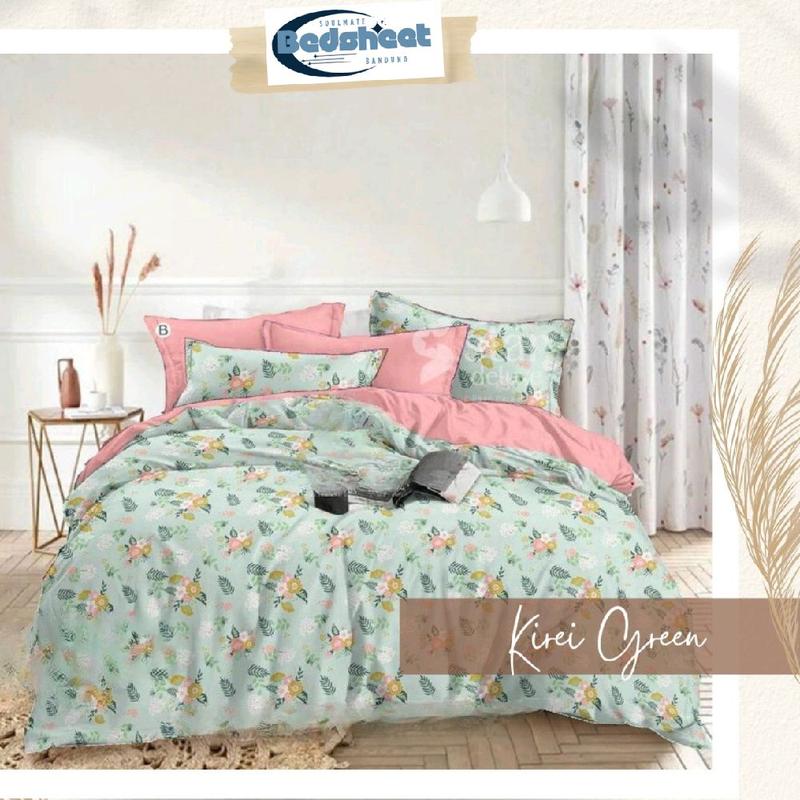 Sprei Set Katun Premium Karet Anti Geser Motif Aesthetic Ukuran 160x200 Free Sarung Bantal ...