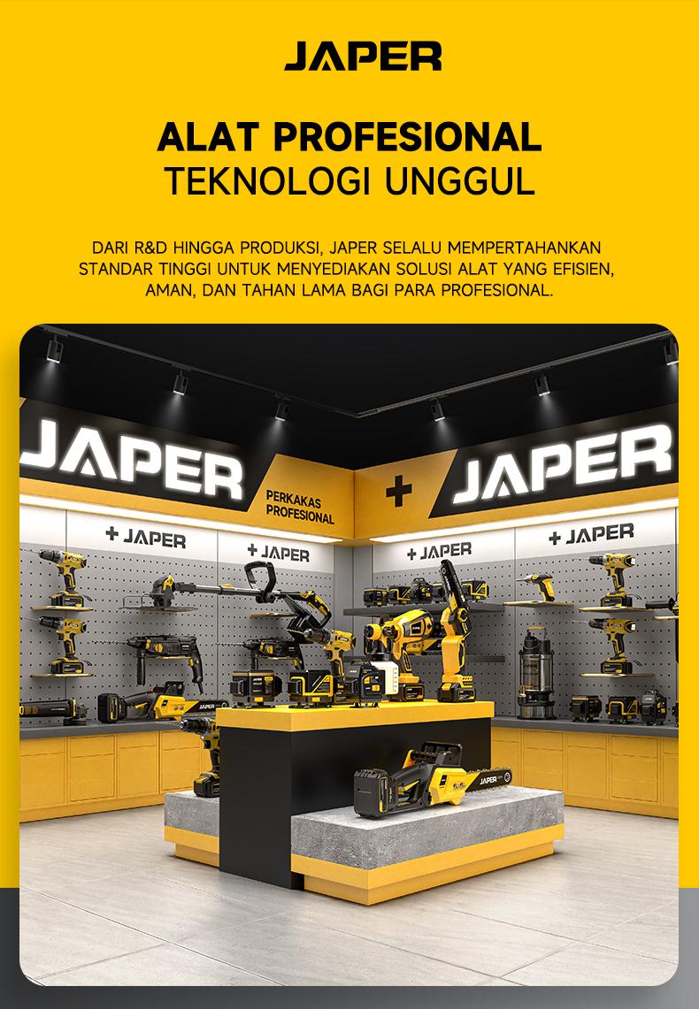 JAPER Gergaji Listrik 6 Inci Mini Portabel Tanpa Kabel Penebangan Kayu ...